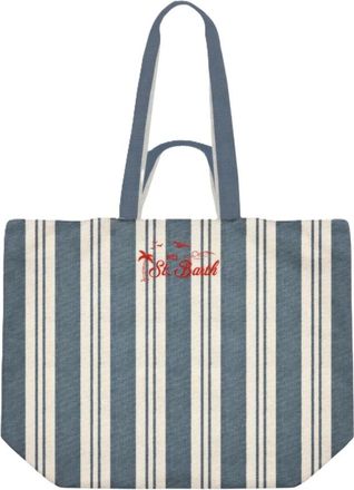 MC2 Saint Barth Femme, Sacs, Bleu, Taille: ONE Size Essential Cotton Beach Bag