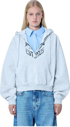 Alexander Wang Femme, Sweatshirts et sweats &agrave; capuche, Gris, Taille: 40 FR Shirt Dickie Layered Sweat &agrave; capuche