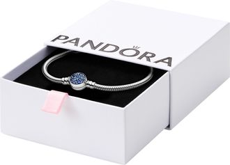Pandora Pandora Armband Blaue Scheibe Silber mit blauem Kristall 599288C01