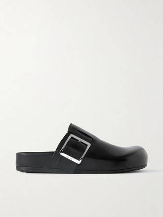 Loewe Ease Clogs Aus Leder Mit Schnalle - Schwarz