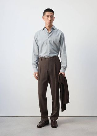 Mango Chemise 100 % coton slim-fit bleu ciel - Homme - XXL - MANGO MAN
