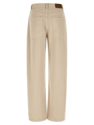 Brunello Cucinelli Cotton Canvas Relaxed-Fit Trousers - Beige