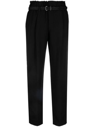 Brunello Cucinelli pantalon court &agrave; taille haute - Noir