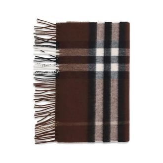 Burberry Kariertes Kaschmirschal - - Accessories - Damen - Braun - ONE SIZE