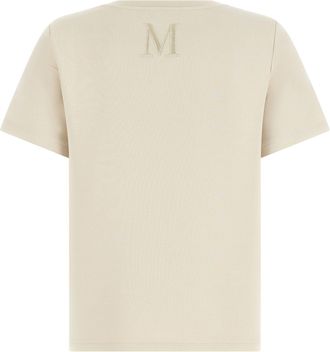 Max Mara Cotton-Blend Scuba Jersey T-Shirt - Cream