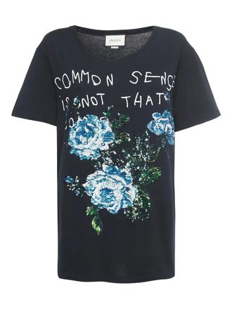Gucci x Coco Capitán t-shirt à sequins - Noir