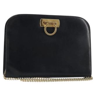 Ferragamo Sac bandouli&egrave;re en cuir Pre-owned - Femme - Pre-owned - Noir - Taille: ONE Size