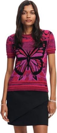 Desigual TS_Butterfly, 3098 Rose Fluo, Taille M, Rouge, M