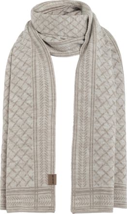 Knit Factory Dusk Schal - Strickschal f&uuml;r Damen und Herren - Bequemer Schal mit Wolle - Herbst- & Winterschal mit Karomuster - Hochwertige Qualit&auml;t - Iced Clay/Bei