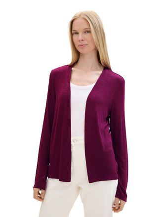 Tom Tailor Damen Basic Sommer Cardigan, dark orchid, M