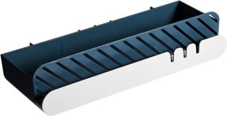 Valiclud Selbstklebendes Badezimmer Aufbewahrungsregal aus Kunststoff Wandmontiertes Ablageregal In Blau ohne Bohren für Kosmetik und Pflegeprodukte