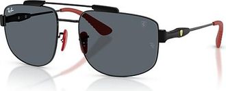 Ray-Ban Rb3789m Scuderia Ferrari Collection Sonnenbrillen Schwarz Fassung Blau Glas 58-18