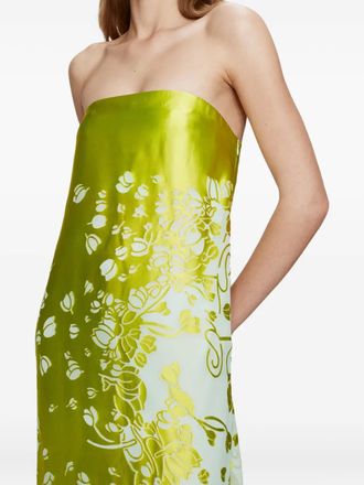 CHRISTOPHER ESBER robe-bustier Burnout à coupe longue - Vert
