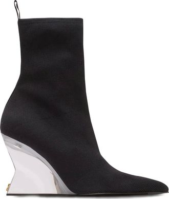 Balmain Stiefel mit spitzer Kappe - Schwarz