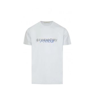 Givenchy Bedrucktes Baumwoll-T-Shirt - - Tops - Herren - Blau - L