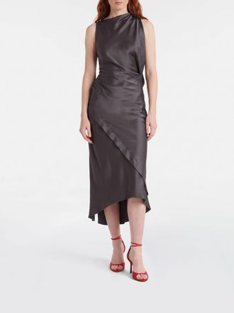 Victoria Beckham Robe midi asym&eacute;trique Kyra avec &eacute;paules d&eacute;nud&eacute;es