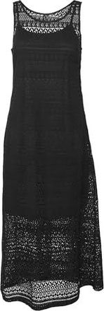 Vero Moda Vmhoney Lace SL 7/8 Robe WVN, Noir, L Femme