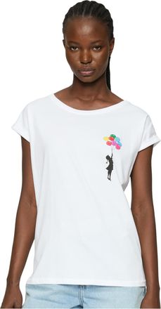 Merchcode Damen T-Shirt Ladies Girl Floating Away T-Shirt, Loose Fit, Cotton 100%, XXL