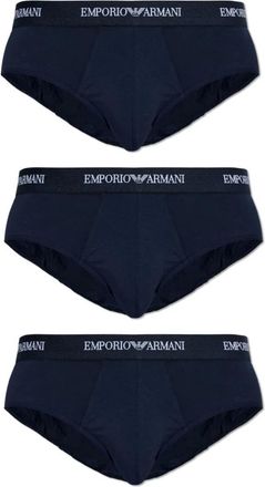 Emporio Armani Homme, Sous-v&ecirc;tements, Bleu, Taille: S Lot de trois slips