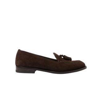 Scarosso Braune Suede Tassel Loafers - - Shoes - Damen - Braun - 38 1/2 EU