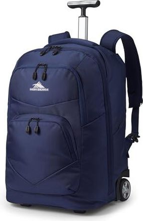 High Sierra Freewheel Pro Sac &agrave; dos &agrave; roulettes avec r&eacute;flectivit&eacute; &agrave; 360 degr&eacute;s, bleu marine, 21.60 x 10 x 15.60 inches, Roulement