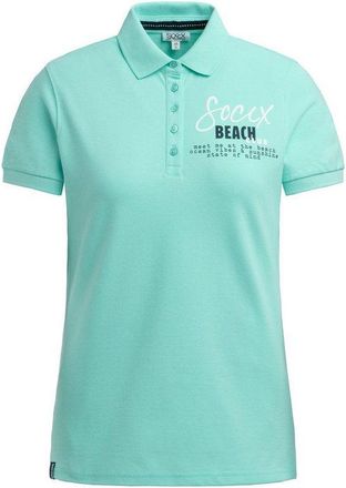 soccx Poloshirt mit Puff-Print