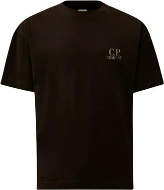 C.P. Company C.p. Company, Homme, Tops, Noir, Taille: XS T-shirt &agrave; imprim&eacute; graphique