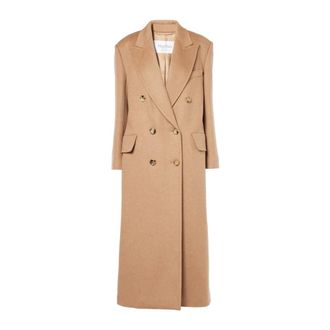 Max Mara Femme, Manteaux, Brun, Taille: 36 FR Manteau en laine avec col &agrave; revers