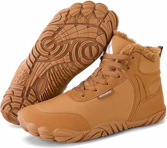 Mishansha Chaussures Hiver Homme Femme Chaussures Minimalistes Confortables Botte Hiver Antidérapantes Bottes de Neige Souple Bottines Barefoot avec Chaude Doub