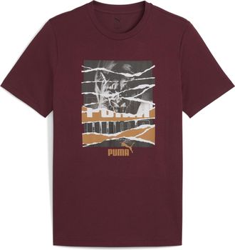 Puma Graphic Photoprint T-Shirt Herren, Kleidung, Rot, XL