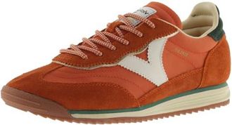 Victoria Basket Basse Saturno Nylon & Pi&egrave;ces Color&eacute;es & en Cro&ucirc;te De Cuir & Semelle Crant&eacute;e 1158101 pour Femme Naranja 38