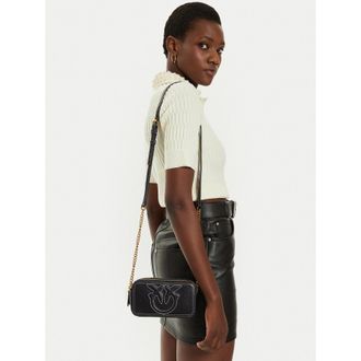 Pinko Handtasche Pinko Pelle Bottalata 103799 Schwarz