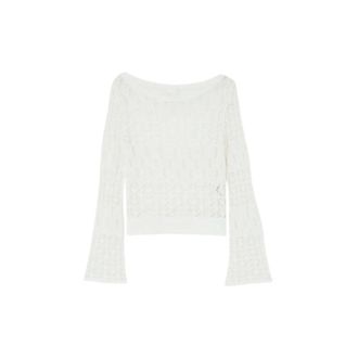 Liu Jo Femme, Pulls, Beige, Taille: 40 FR Pull en dentelle
