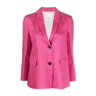 Max Mara Flamingo Pink Leinenblazer - - Jackets - Damen - Rosa - 2XS