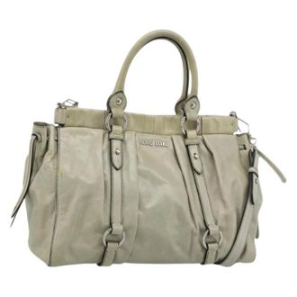 Miu Miu Sac &agrave; main Pre-owned - Femme - Pre-owned - Beige - Taille: ONE Size