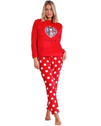 Salvatore Santoro GORJUSS Santoro Pyjama dhiver pour femme Motif Finding My Way de Corel avec ceinture r&eacute;glable et col rond, Framboise, XL
