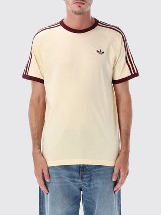 adidas T-shirt en coton avec logo Tr&egrave;fle et 3 bandes contrastantes
