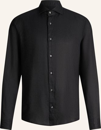 Strellson Leinenhemd Ceasar Slim Fit schwarz