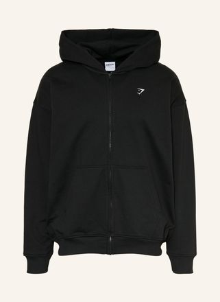 Gymshark Gymshark Oversized-Sweatjacke Gfx Atlas schwarz