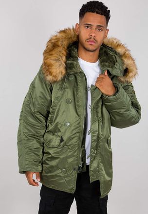 Alpha Industries Alpha Industries Herren N3B Winterjacke, Sage-Green, XS