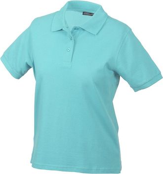 James & Nicholson Hochwertiges Polohemd mit Armb&uuml;ndchen (XL, Aqua)
