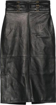 Elisabetta Franchi Femme, Jupes, Noir, Taille: 38 FR Pleated Maxi Skirt