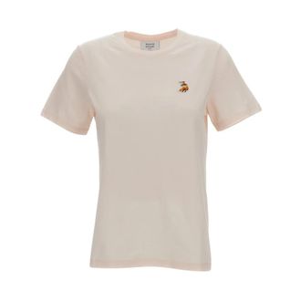 Maison Kitsun&eacute; Dreaming Fox Patch T-shirt - - Tops - Damen - Rosa - XS