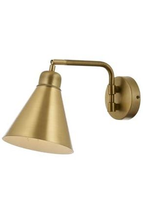 Opviq Modern Wall Lamp with Metal Body & Glass Cap, 25 x 12 cm, E27 Socket, IP20, Antiquation Copper Finish | Stylish Lighting for Glam & Scandinavian Decor