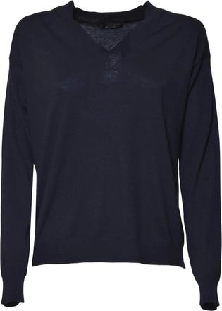 Max Mara haut à col v - Bleu