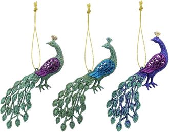 Gisela Graham Weihnachtsbaumdekoration Luxus Rot Sortiment - Set von 5