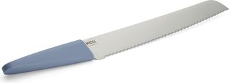 Woll Cutting Edge Brotmesser 26 cm - Gro&szlig;es Wellenschliff-Messer aus deutschem Edelstahl DIN 1.4116 - ergonomischer Griff blau - Scharfes Brotschneidemesse
