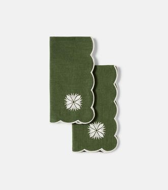 Cabana Set Olive aus zwei Servietten