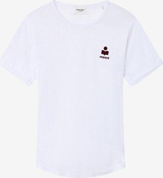 Isabel Marant Tee Shirt Koldia - Femme - Blanc-bordeaux - Taille XS - Marant &Eacute;toile