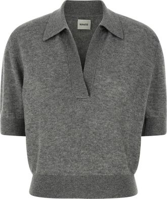 Khaite Femme, Pulls, Gris, Taille: 40 FR Shrunken Jo Polo